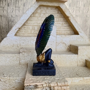 Vintage Isis Mini Statue - Small Hand-painted Ancient Egyptian Goddess ...