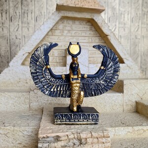 Vintage Isis Mini Statue - Ancient Egyptian Goddess Isis Altar Statue ...