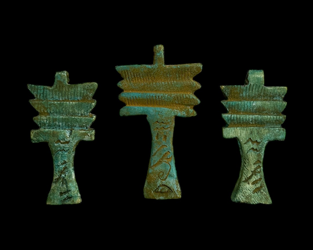 Djed Pillar Pendant - Ancient Egyptian Backbone of Osiris - Symbol of ...