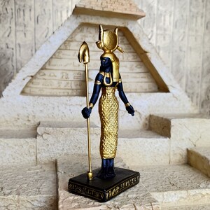 Vintage Isis Mini Statue - Small Hand-painted Ancient Egyptian Goddess ...