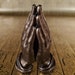 Vintage Praying Hands Mini Statue Small Hand-crafted Mini Altar Statue ...