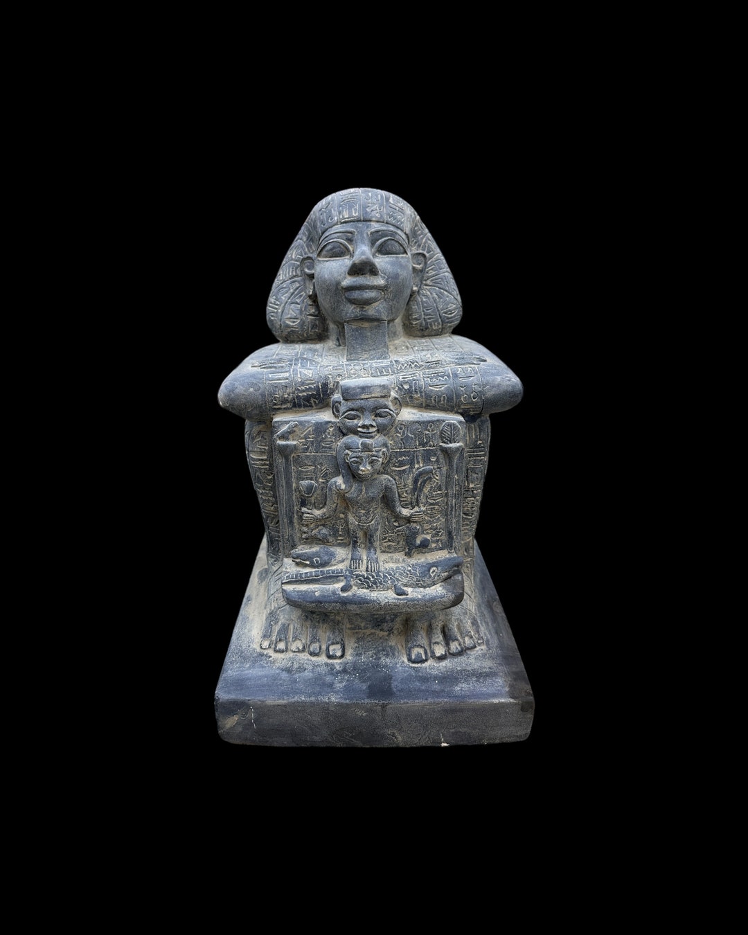 Egyptian Djedhor Statue - Ancient Egyptian Block Statue - Heavy Hand ...