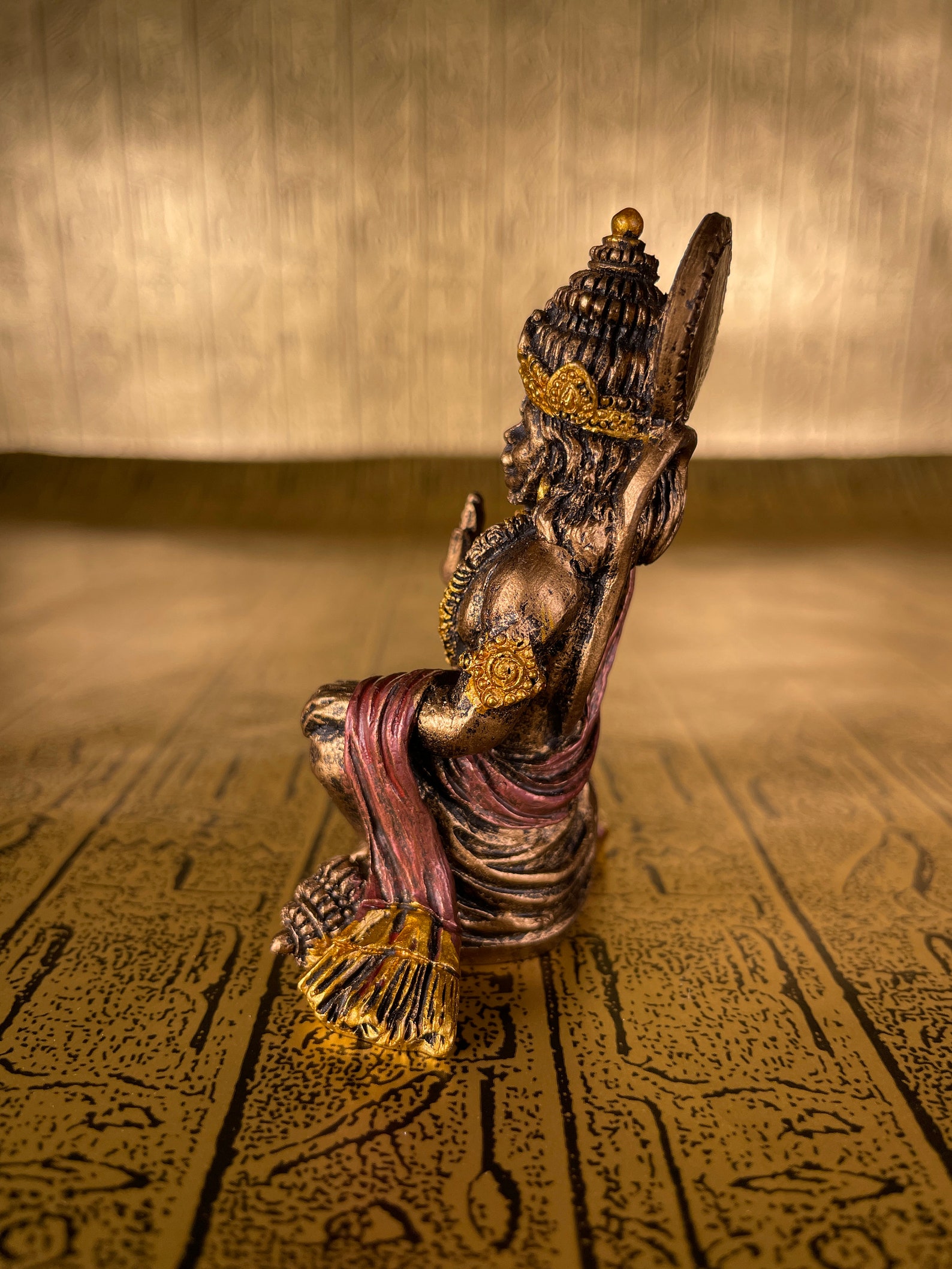 Vintage Hanuman Mini Statue - Small Monkey God / Divine Companion of ...