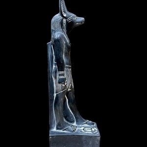 Anubis Statue Ancient Egyptian God Anpu Handcrafted in Egypt Basalt ...