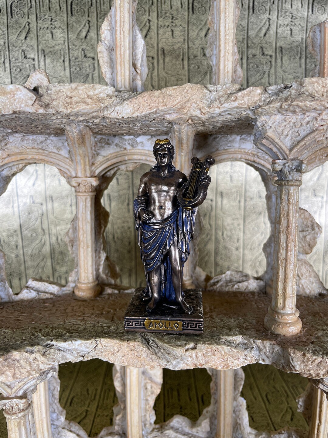 Vintage Apollo Mini Statue Small Hand-painted Ancient Greek God Apollo ...