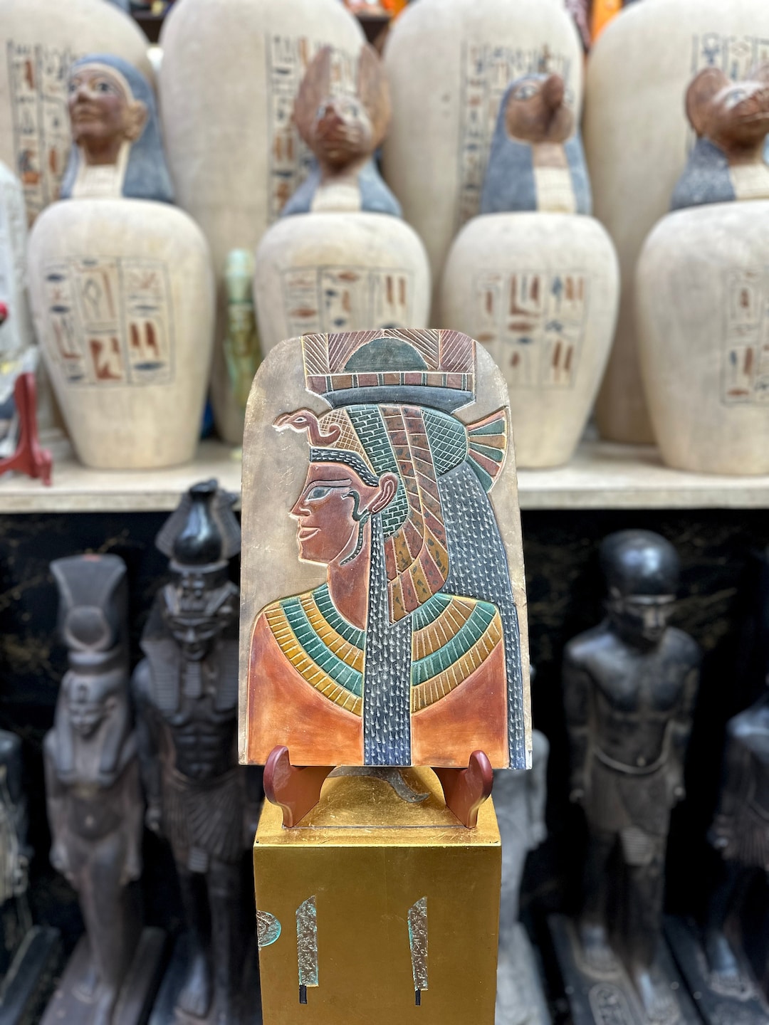 Cleopatra Plaque - Ancient Egyptian Wall Art - Ancient History - Carved ...