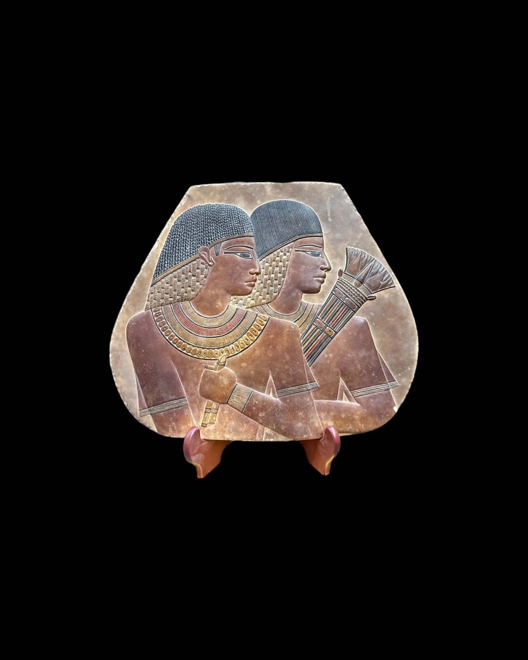 Pharaoh Making an Offering to Osiris and Horus Plaque - Ancient ...