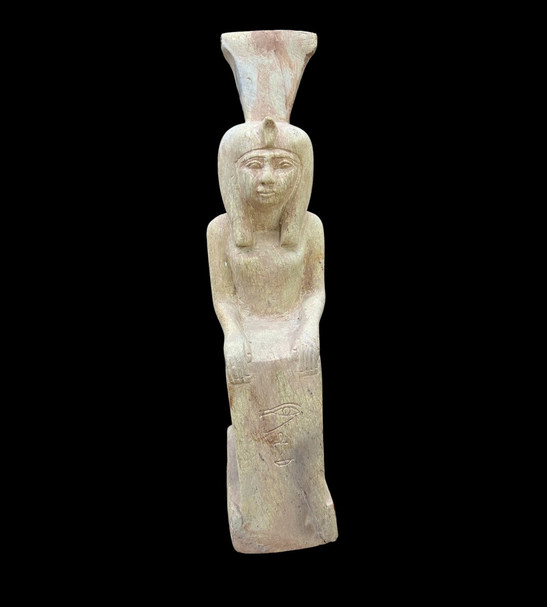 Goddess Isis Statue - Handcarved in Egypt - Large Goddess Isis Altar ...