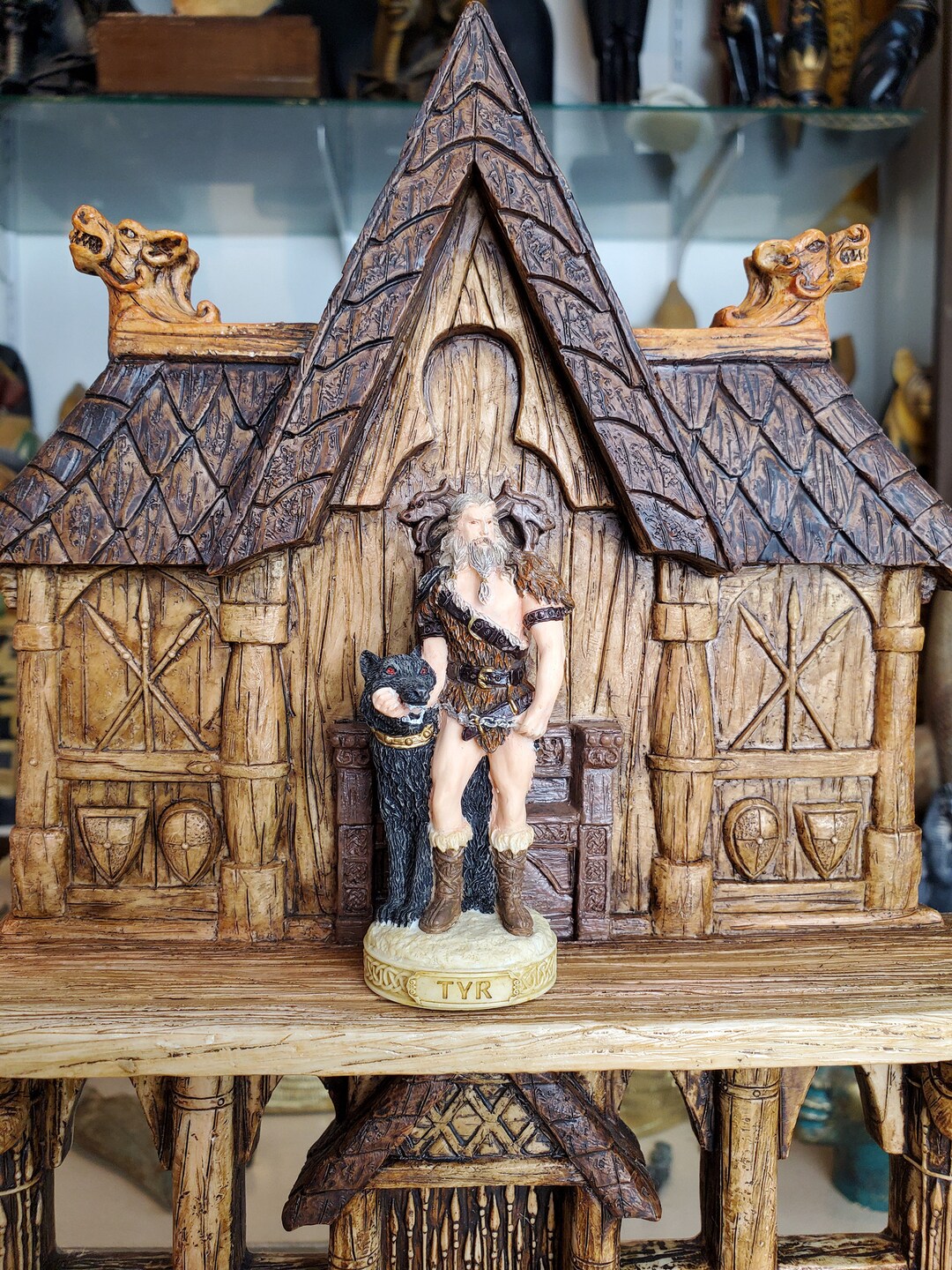 Vintage Tyr Mini Statue - Small Hand-painted Norse God Tyr/týr - Mini ...