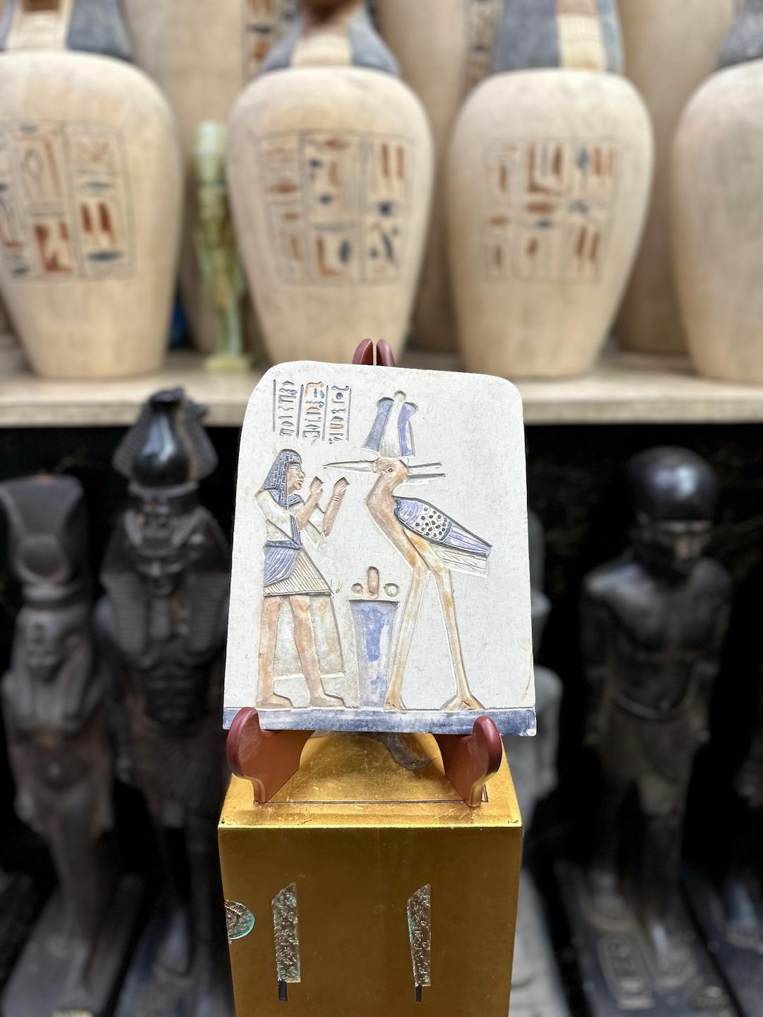 Thoth Plaque Ancient Egyptian Wall Art Ancient History Carved Stone ...