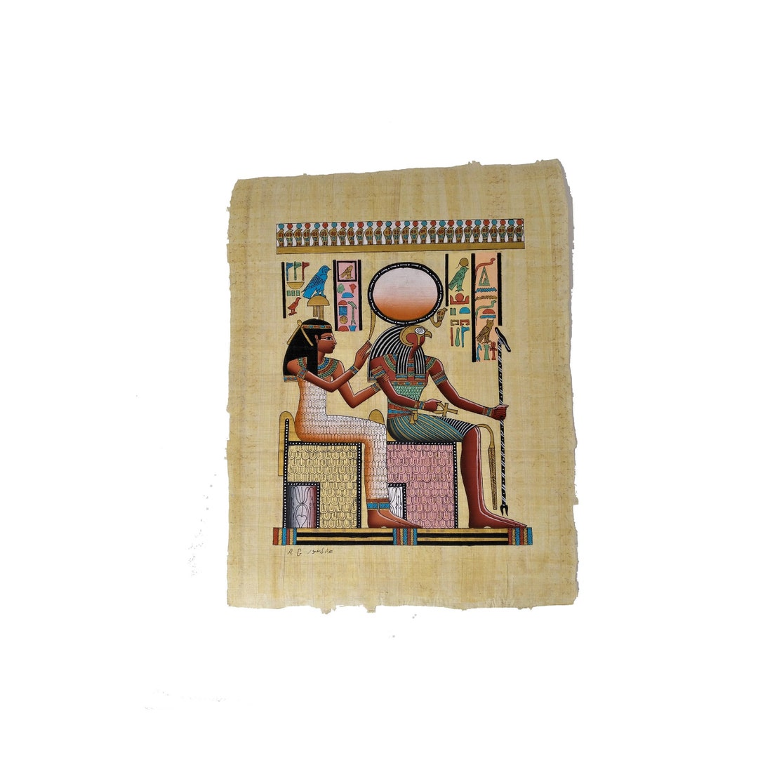 Ancient Egyptian God Ra Harakhti With Queen Cleopatra - Made in Egypt ...