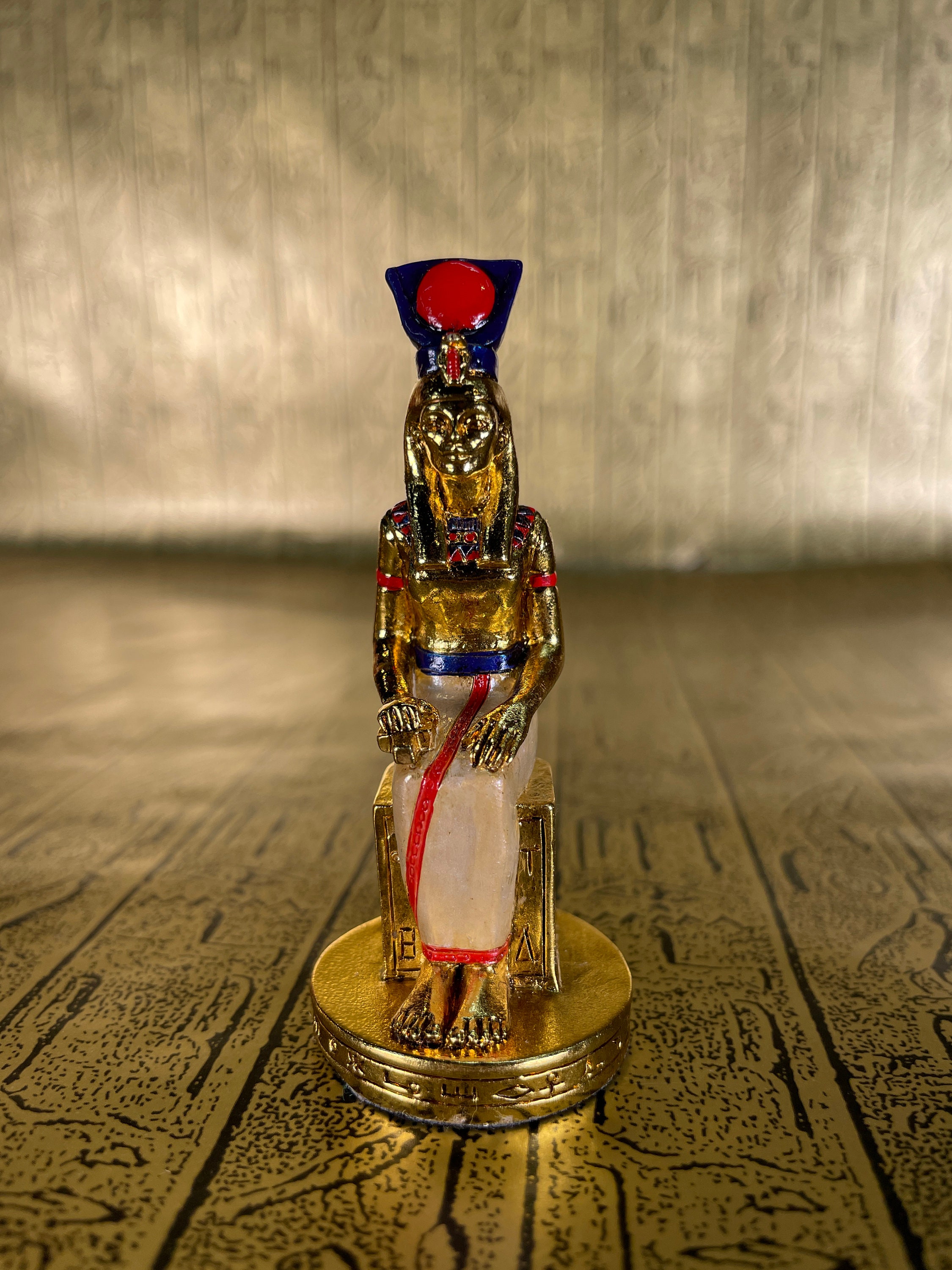 Vintage Gold Isis Mini Statue Egyptian Goddess Aset Solid - Etsy