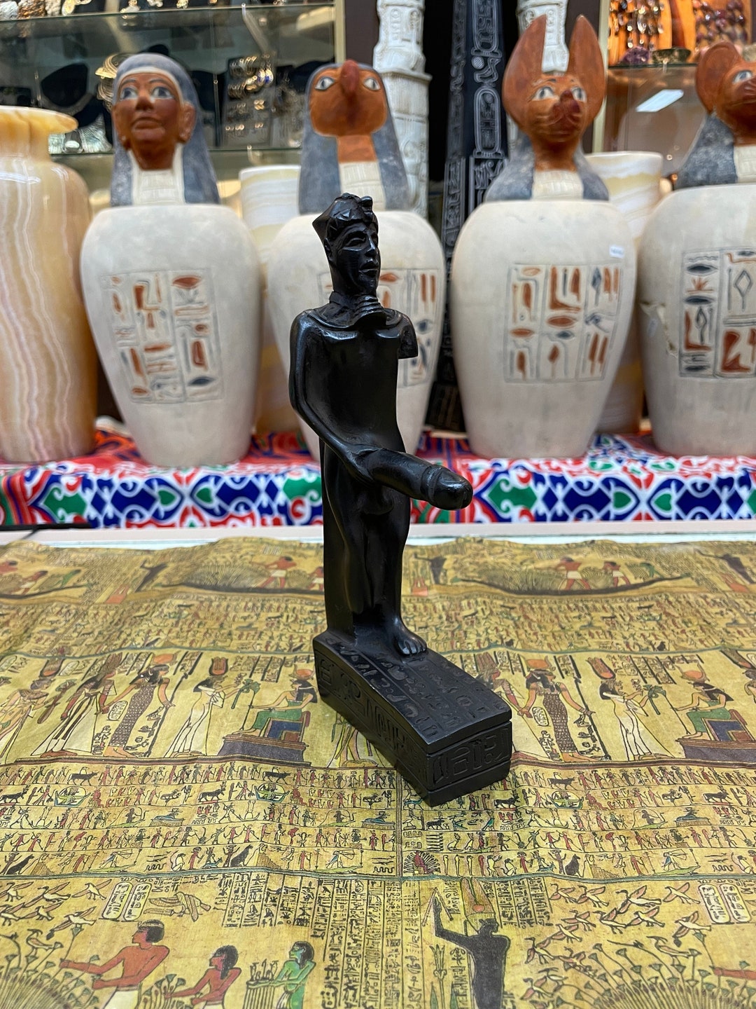 Min Statue Handmade Statue From Egypt Ancient Egyptian Fertility God ...