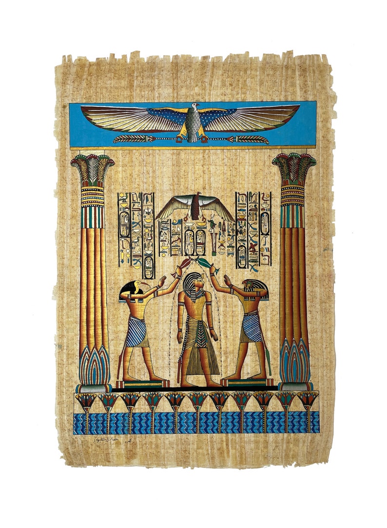 Thoth and Horus Blessing Ramses II With Eternal Life - Made in Egypt ...