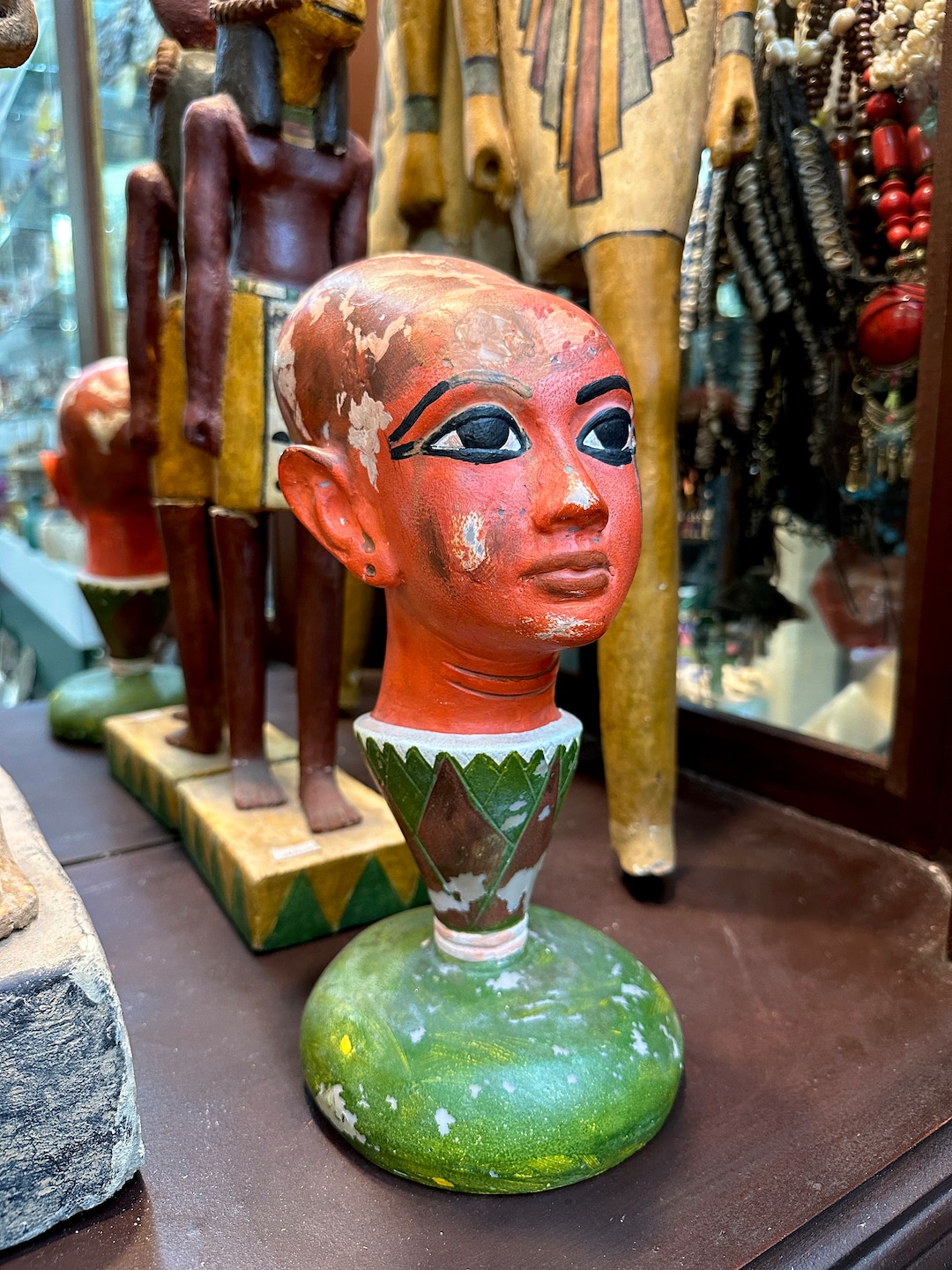 Head of Nefertem Statue Ancient Egyptian Pharaoh Tutankamun Emerging ...