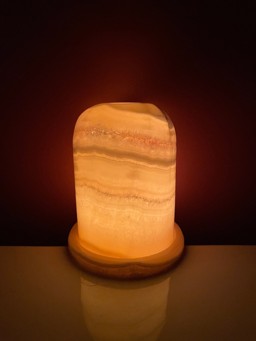 Egyptian Alabaster Tea-light Holder - Hand-carved in Egypt ...