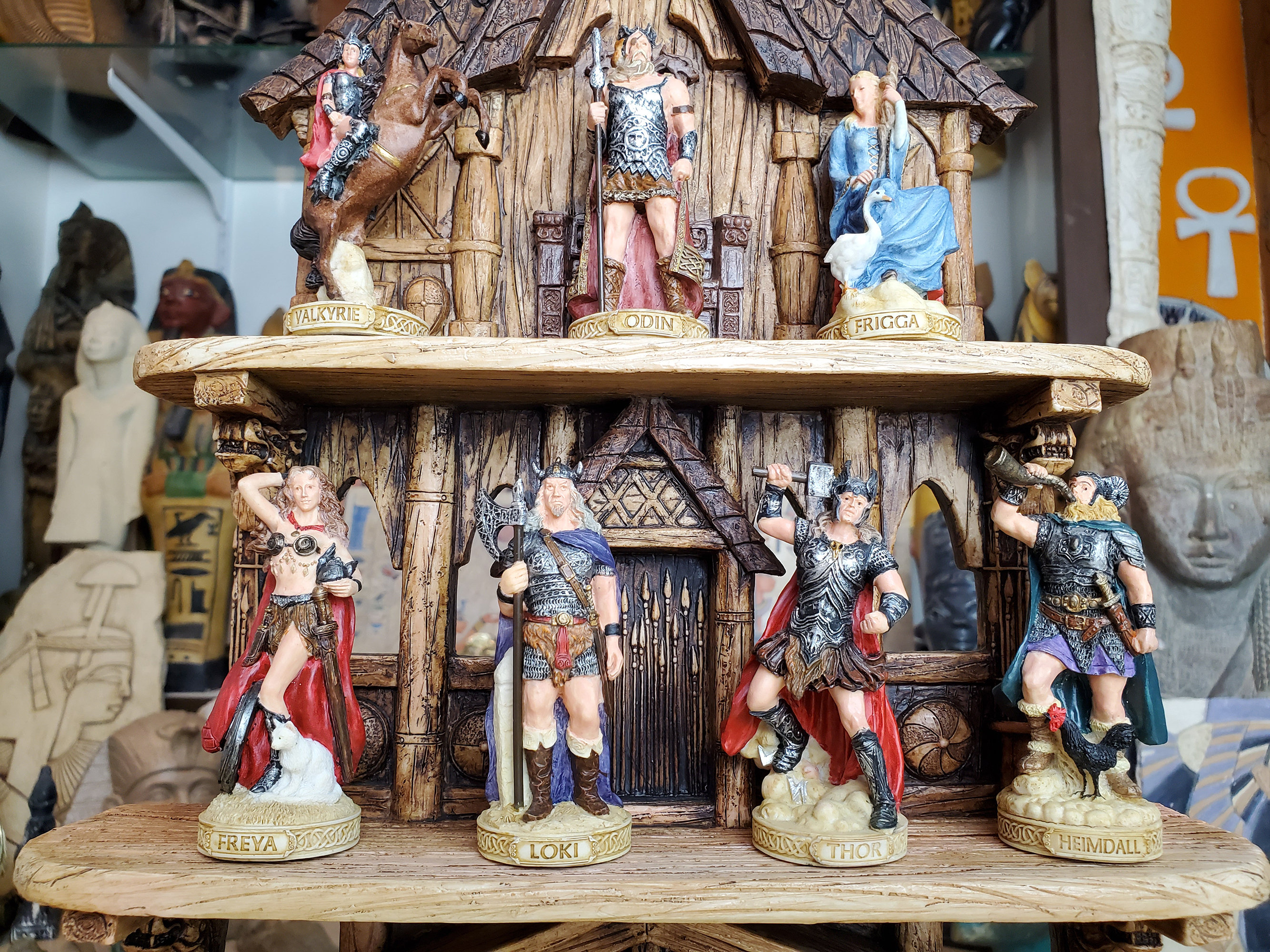 Vintage Norse God's & Goddess Mini Statues Set of 12 - Etsy
