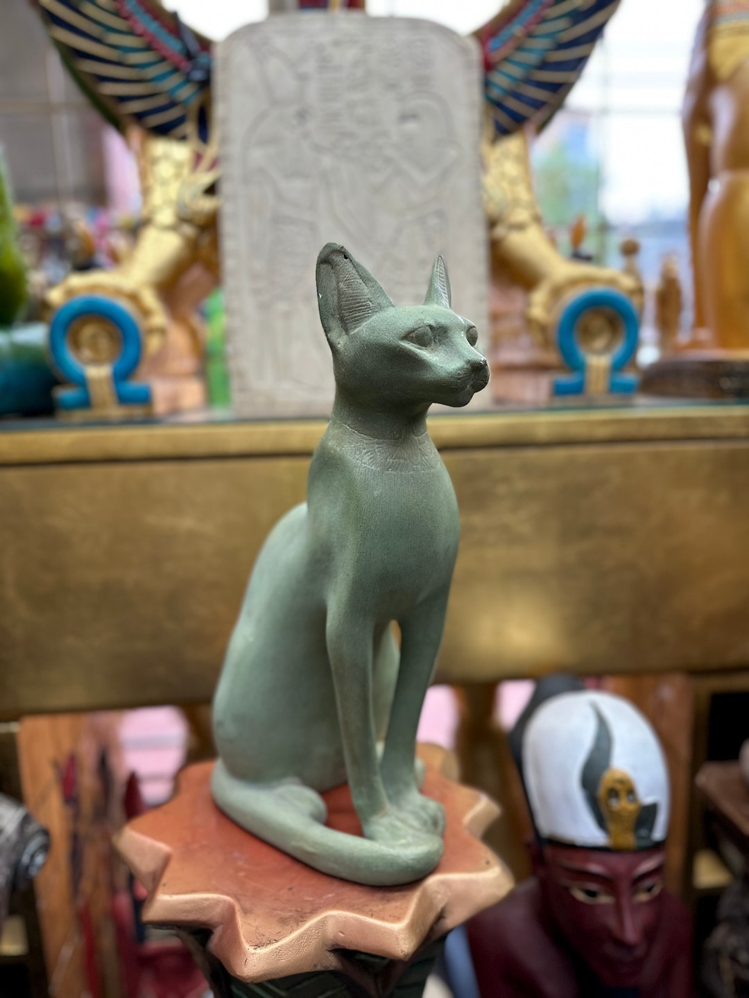 Bastet Statue - Large Goddess Bast Altar Statue Made in Egypt - Ancient ...