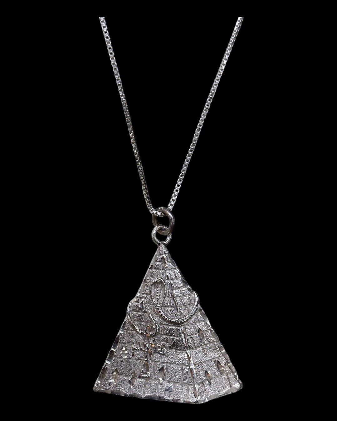 Egyptian Pyramid Pendant - Sterling Silver - Royal Cobra and Ankh ...