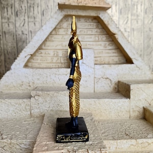 Vintage Isis Mini Statue - Small Hand-painted Ancient Egyptian Goddess ...