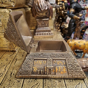 Vintage Pyramid Trinket Box - Bronze Finish Ancient Egyptian Pyramid ...