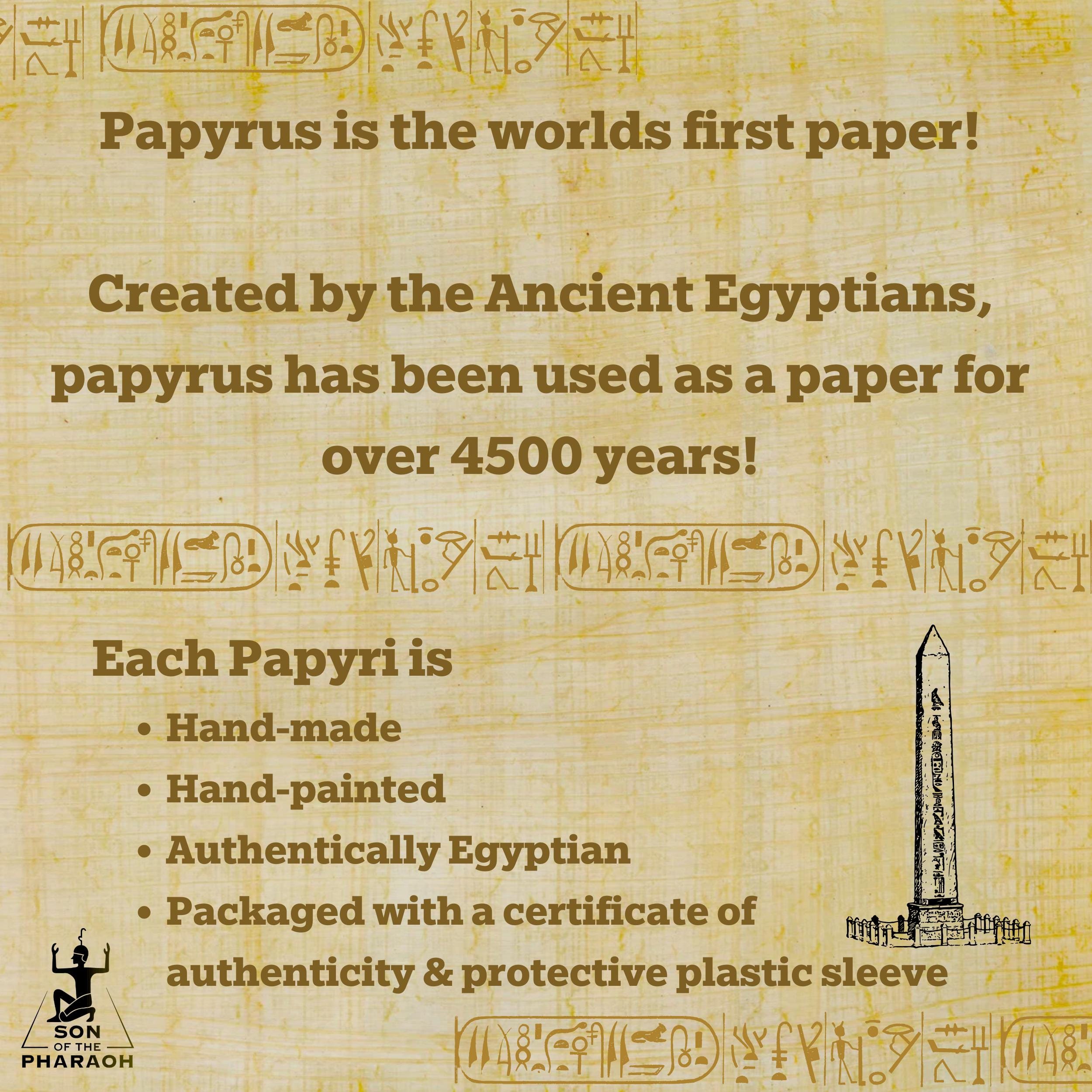 King Tutankhamun and Queen Ankhesenamun Papyrus - Scene From Golden ...