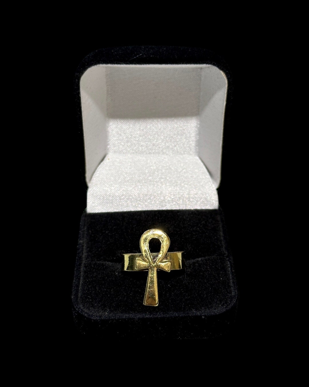 Egyptian Brass Ankh Adjustable Ring - Handmade in Egypt - Solid Brass ...