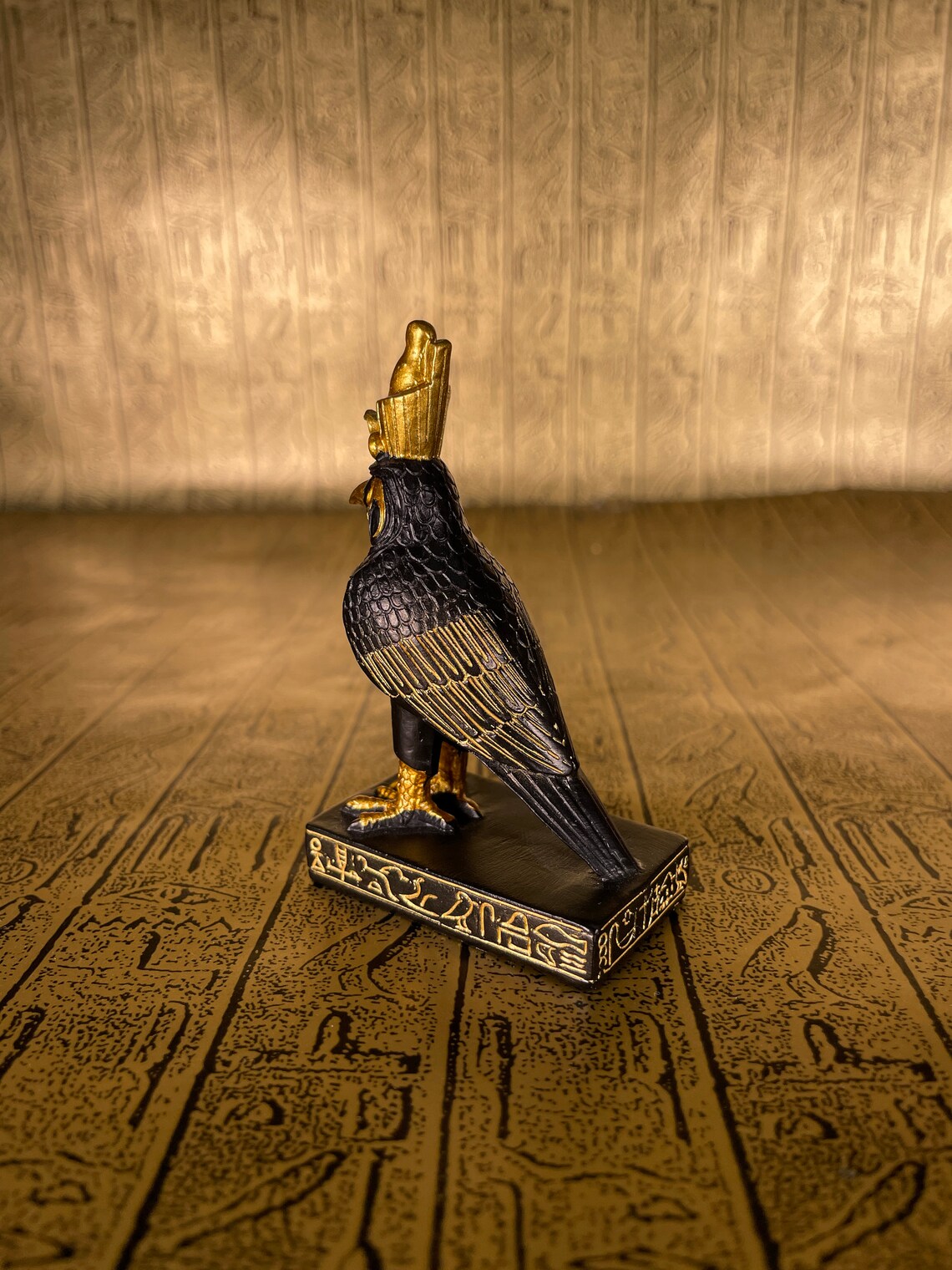 Vintage Golden Horus Mini Statue Ancient Egyptian God Horus | Etsy