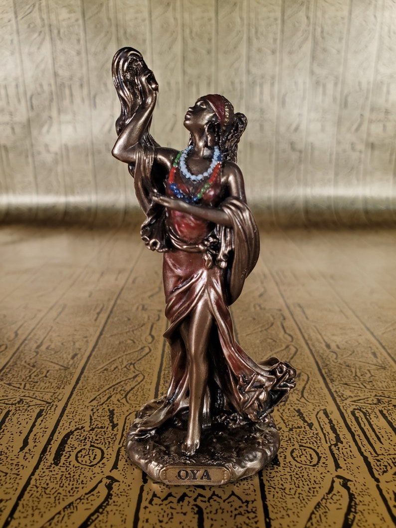Vintage Oya Mini Statue Small Orisha of Winds Lightning - Etsy