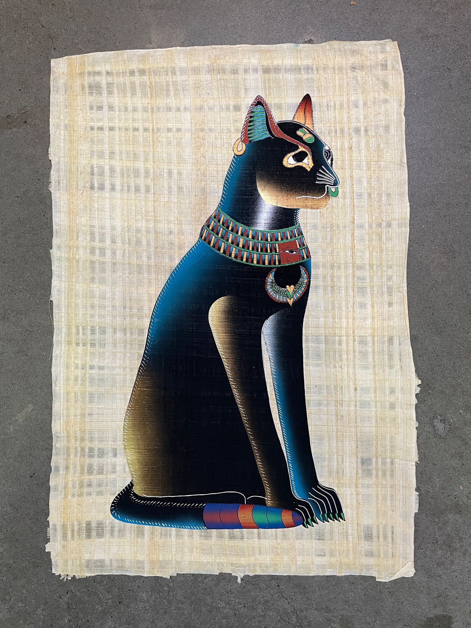 Egyptian Goddess Bastet Papyrus Cat Goddess Bast Made in - Etsy