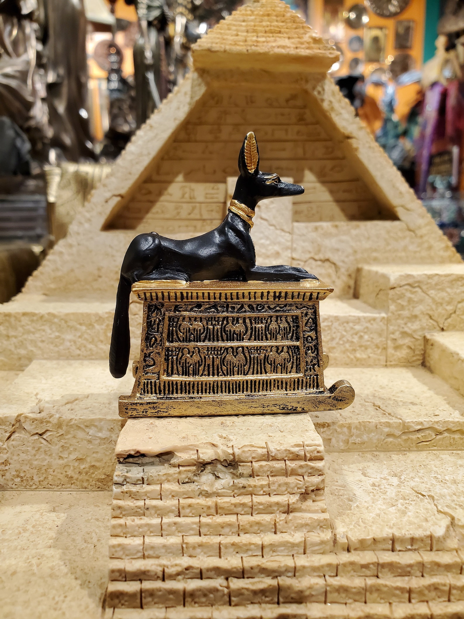 Vintage Anubis Mini Sarcophagus Box Ancient Egyptian God Anubis ...