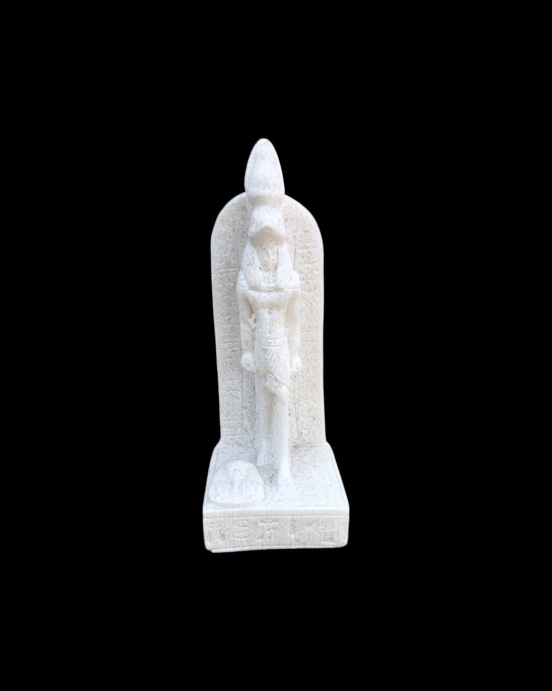 Horus With Hieroglyphic Stela Alabaster Statue Ancient Egyptian Sky God ...