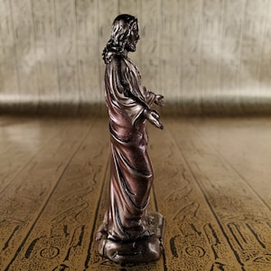 Vintage Sacred Heart of Jesus Mini Statue - Small Hand-crafted ...