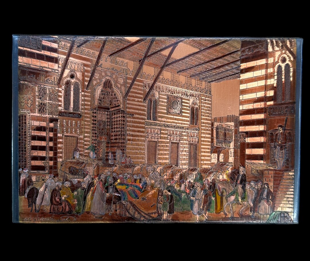 The Bazaar of Silk Merchants Copper Etching - Lithograph Print From ...