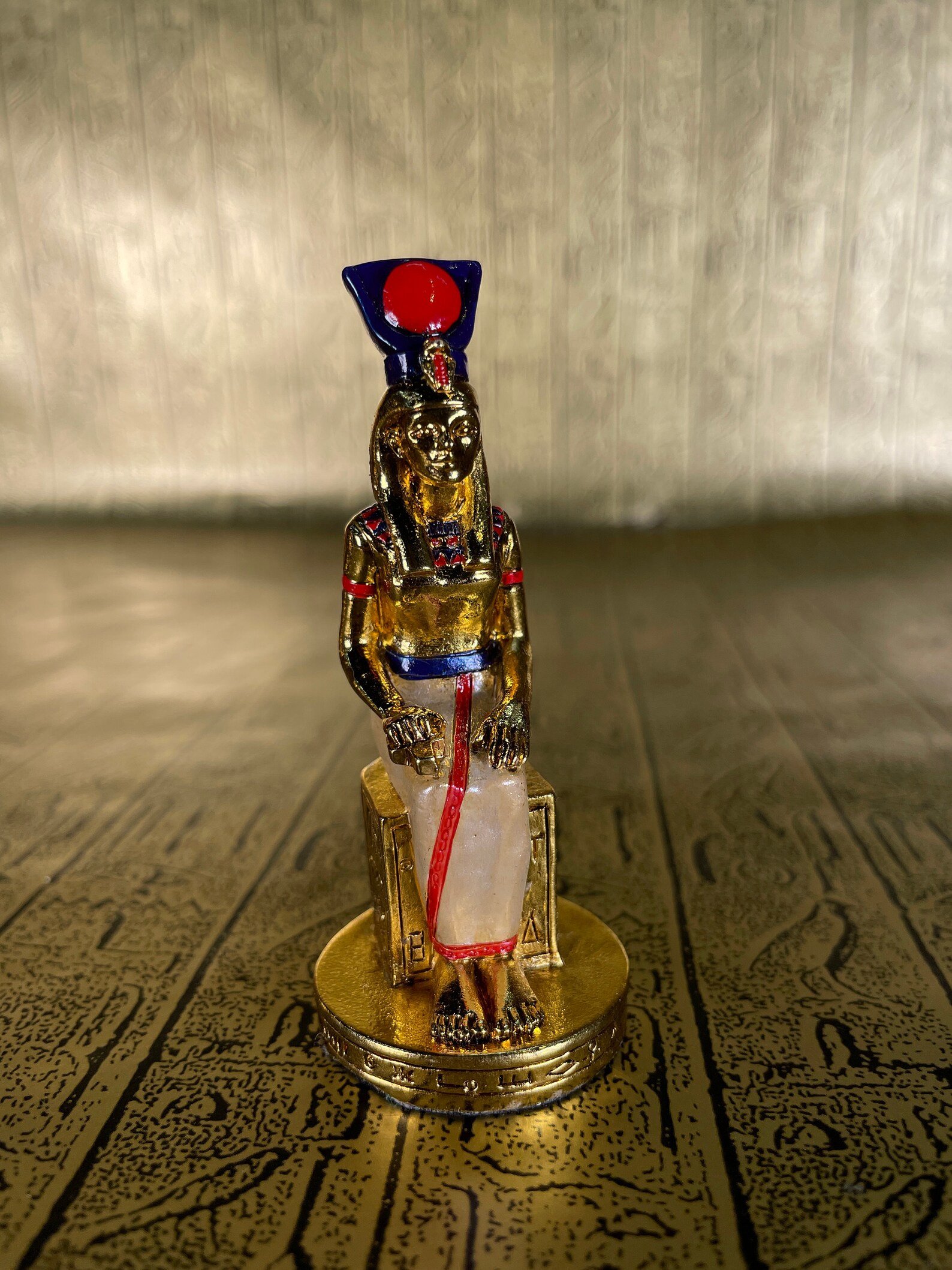 Vintage Gold Isis Mini Statue Egyptian Goddess Aset Solid - Etsy