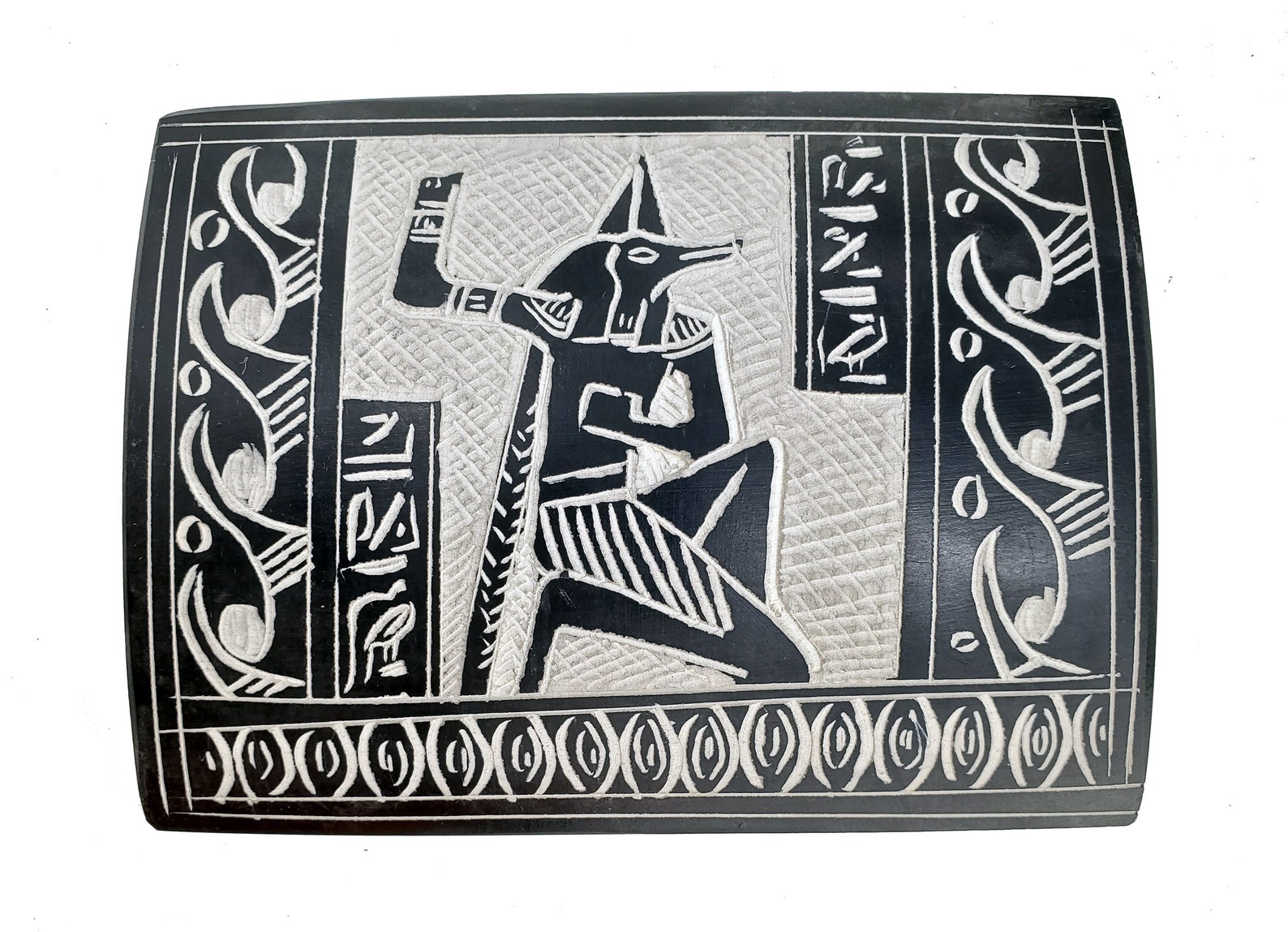 Hand-carved Anubis Basalt Jewelry Box Made in Egypt Heavy - Etsy