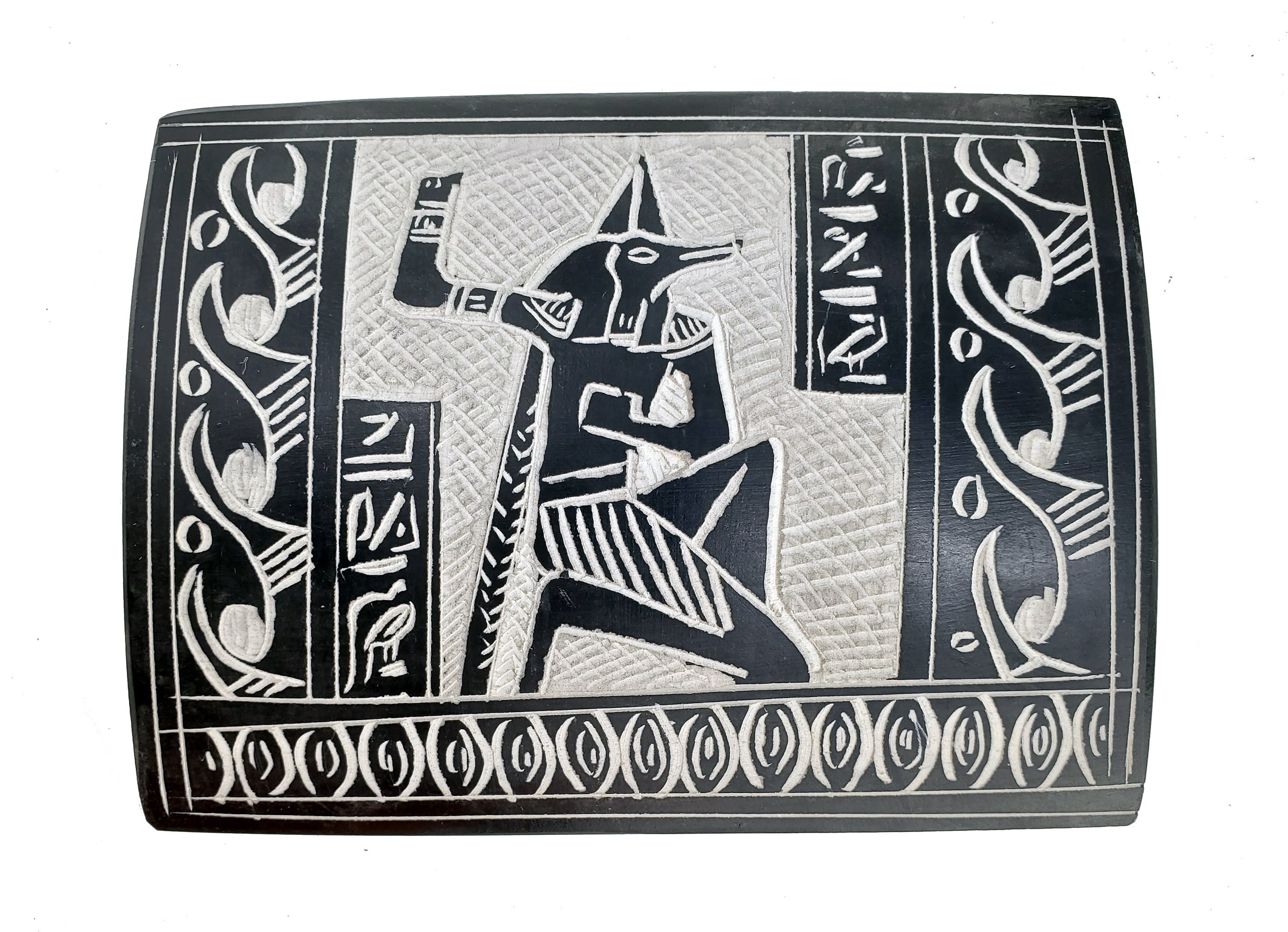 Hand-carved Anubis Basalt Jewelry Box Made in Egypt Heavy | Etsy