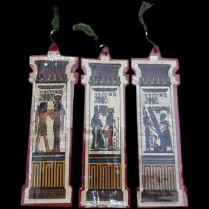 Papyrus Bookmarks - Set of 3 - Egyptian Papyrus Made in Egypt - Deluxe ...