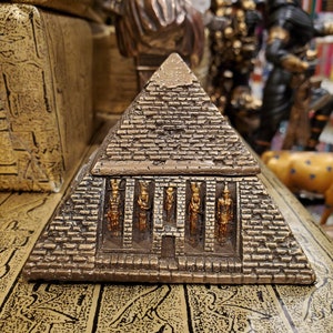 Vintage Pyramid Trinket Box - Bronze Finish Ancient Egyptian Pyramid ...