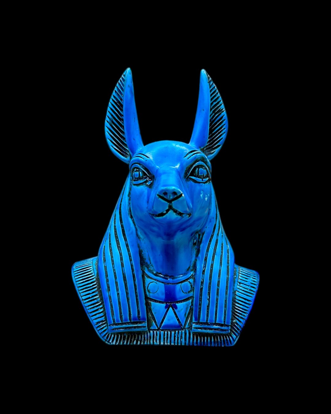 Anubis Bust Statue - Ancient Egyptian God Anpu - Handcrafted in Egypt ...