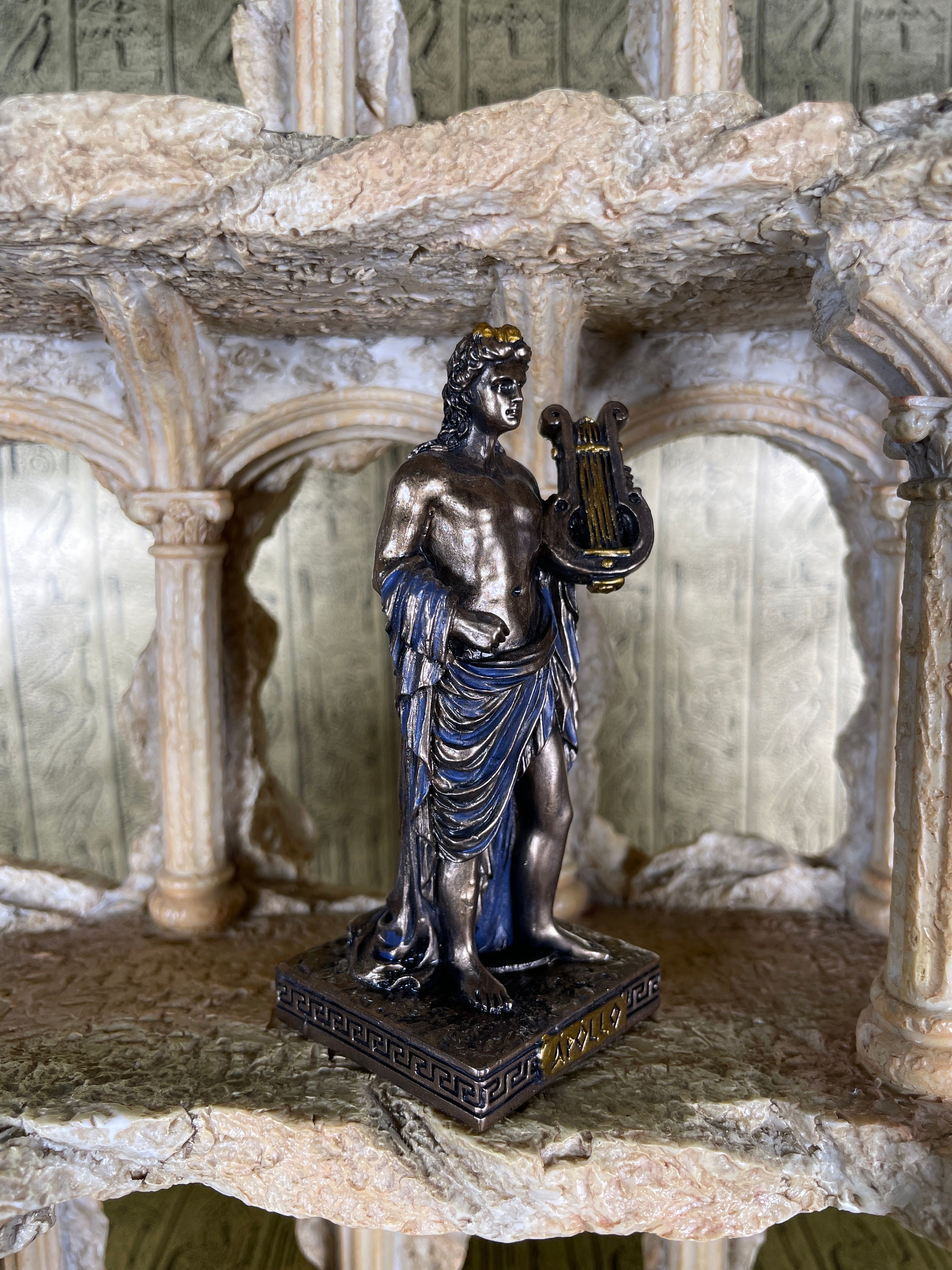 Vintage Apollo Mini Statue Small Hand-painted Ancient Greek | Etsy