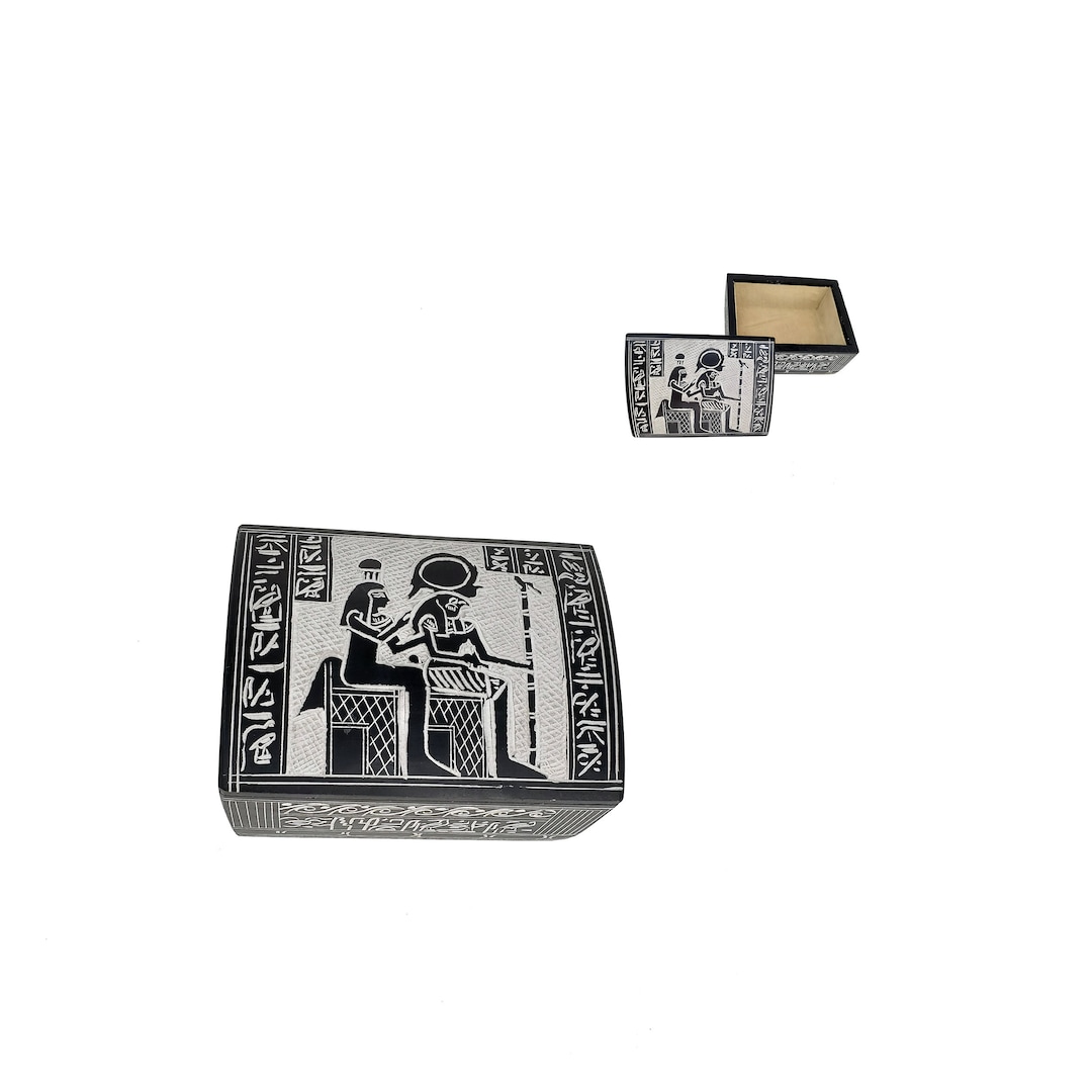 Egyptian Ra-harakti Basalt Jewelry Box - Made in Egypt - Heavy Solid ...