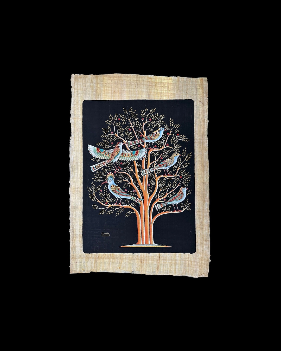 Tree of Life Papyrus - Ancient Egyptian Tree of Life With Birds ...
