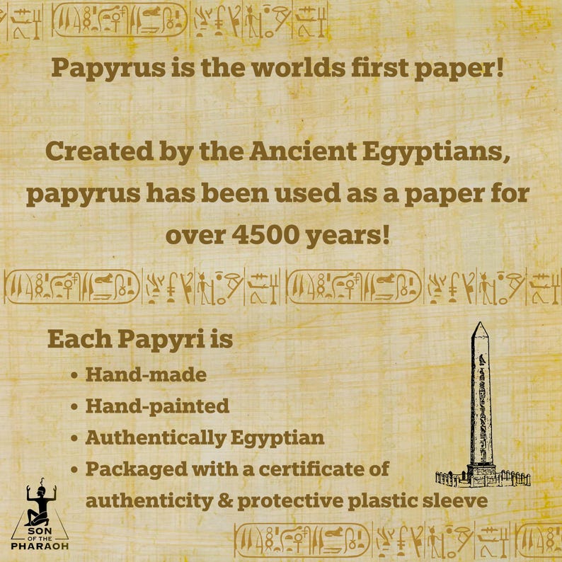 Papyrus of Boat on the Sacred Nile - 40x60cm - Etsy