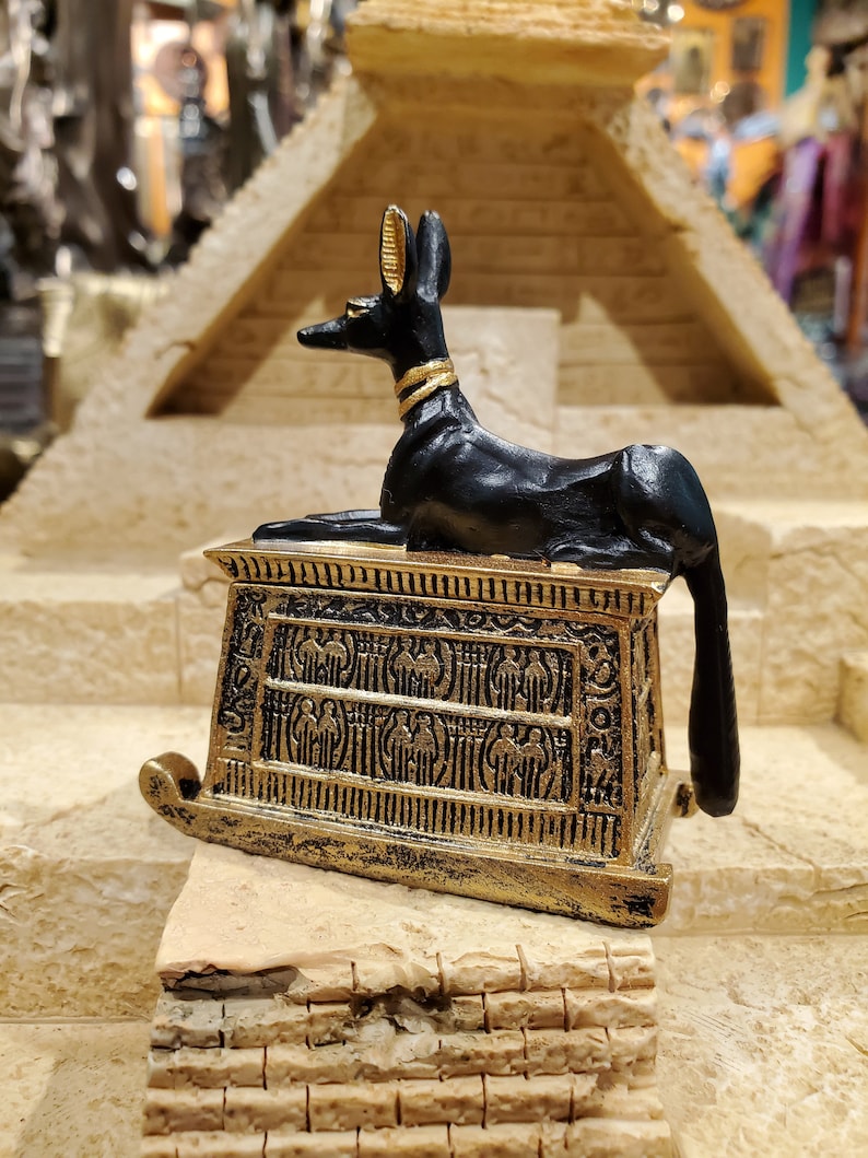Vintage Anubis Mini Sarcophagus Box Ancient Egyptian God - Etsy Denmark