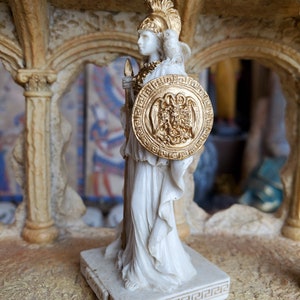 Vintage Athena Mini Statue - Small Hand-painted Ancient Greek Goddess ...