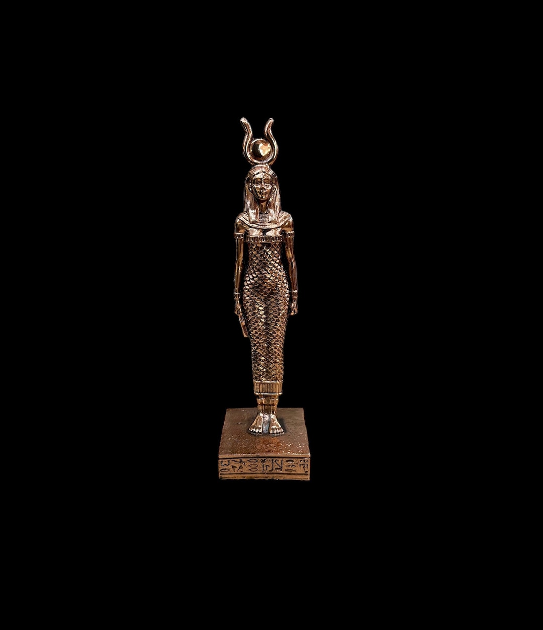 Copper Isis Statue - Ancient Egyptian Goddess Aset / Isis Altar Statue ...