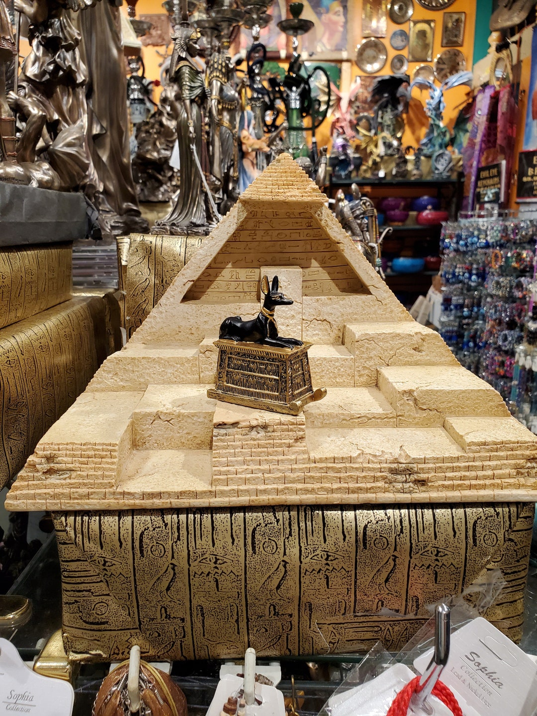 Vintage Anubis Mini Sarcophagus Box - Ancient Egyptian God Anubis ...