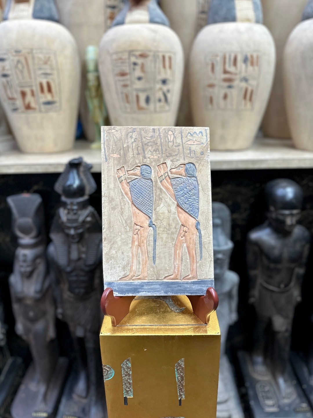 Thoth Baboon Plaque - Ancient Egyptian Wall Art - Ancient History ...