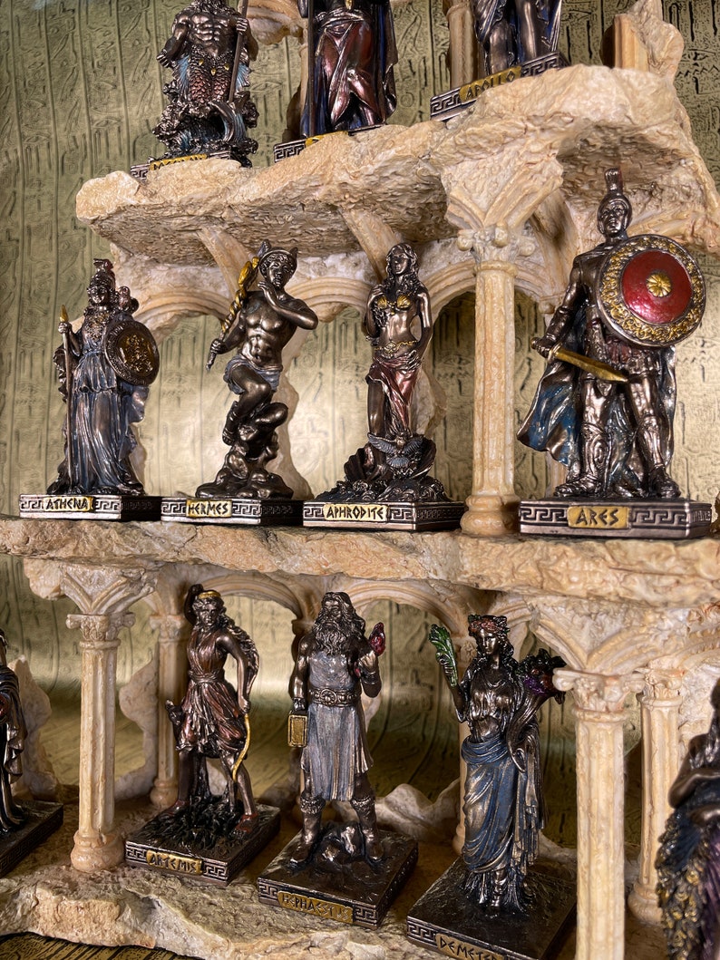Vintage Ancient Greek Gods & Goddesses Mini Statues Set of 12 | Etsy